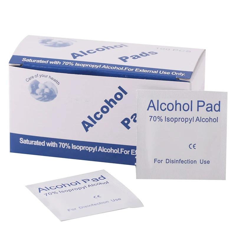 100Pcs/Box Alcohol Wet Wipe Disposable Prep Swap Pad Antiseptic ...