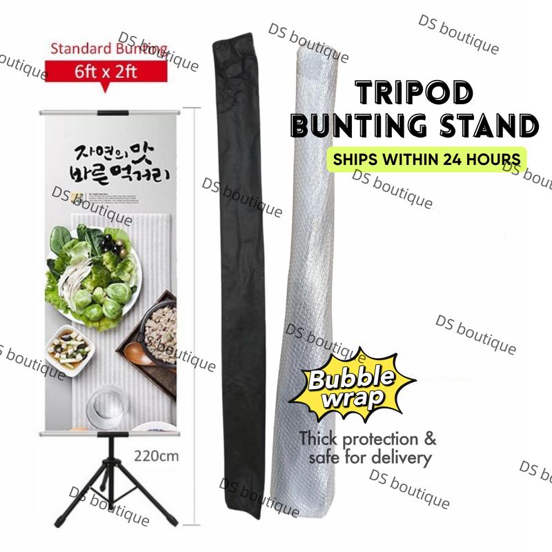 Tripod Bunting Banner Double Sided T-Stand 2meter height adjustable ...