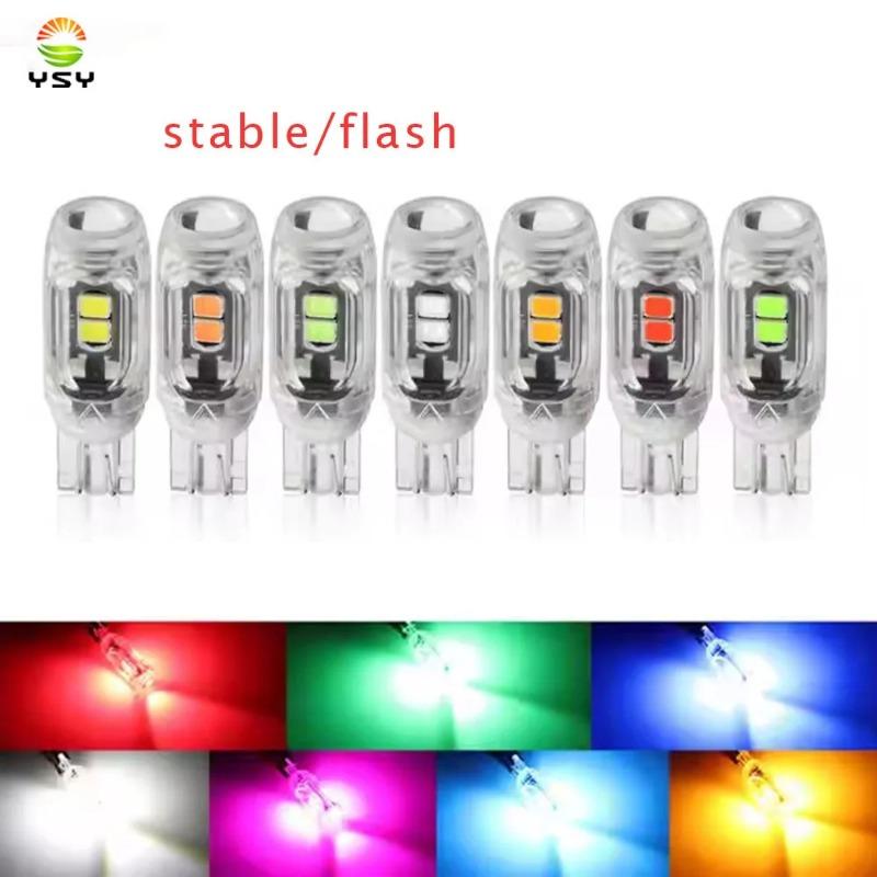 1pcs T10 W5W lens Led Flash Strobe Bulb 194 WY5W Flashing Interior ...