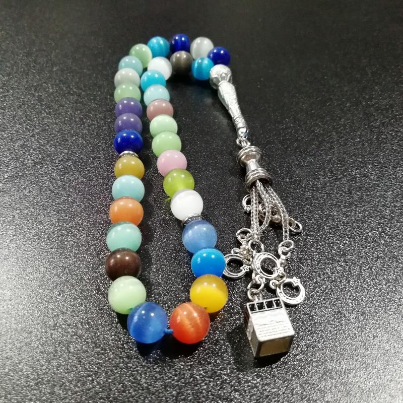 33 Pcs 10cm Opal Muslim Beads Middle East Islamic Zazhi Prayer Hajj ...