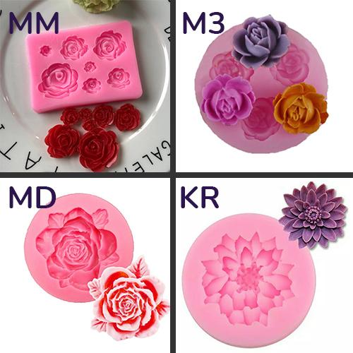 Cetakan silikon BUNGA MAWAR/ rose krisan lotus sakura berbagai - Shop ...