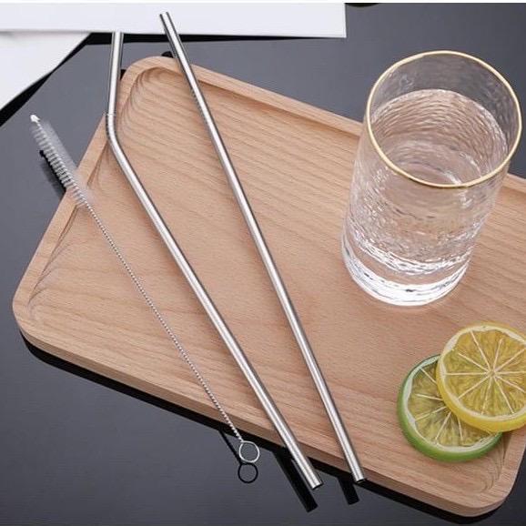 Reusable Straw Drinking Water With Brush Straw Minuman & Berus - TikTok ...