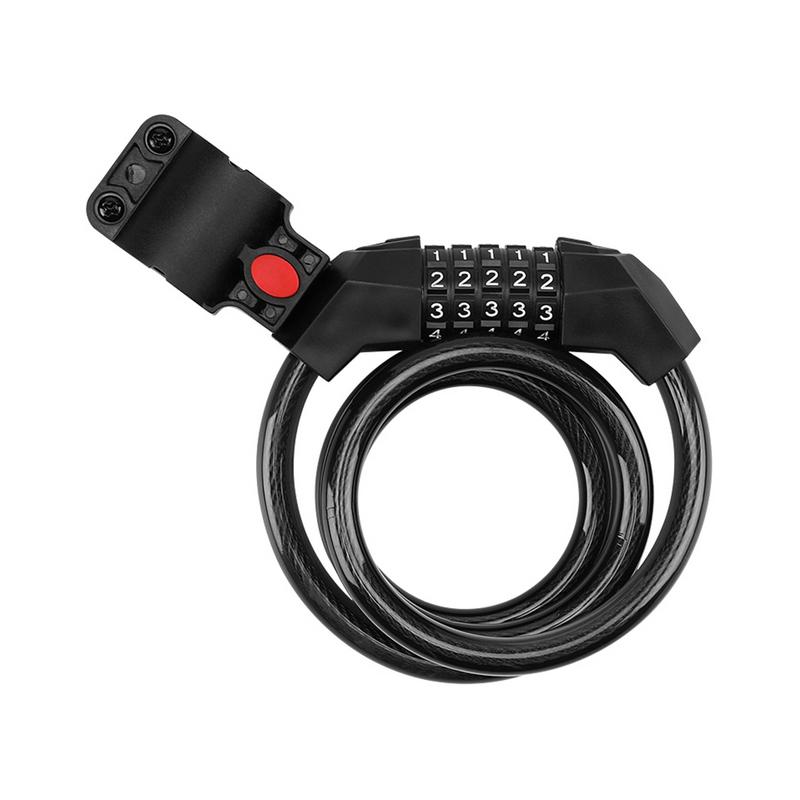 Bicycle Anti-Theft Code Lock Five-Position Bicycle Lock Portable ...