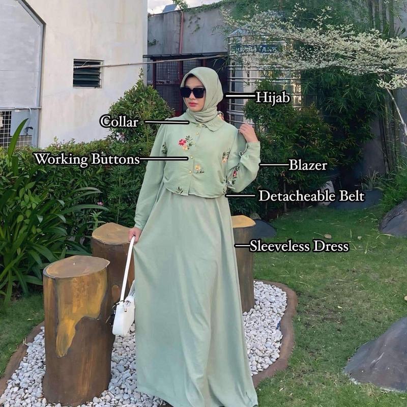 Yushra Dress WITH EMBROIDERY DESIGN ( with Hijab and two way - TikTok ...