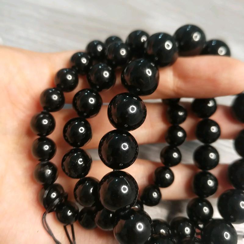 Black Tourmaline Natural Crystal Bracelet Gelang Batu Alam Turmalin ...