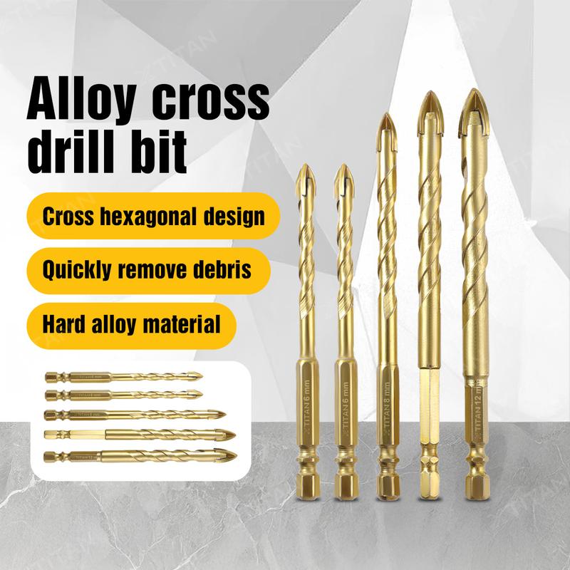 XTITAN Concrete Drill Bit Cross Hex Tile Drill Bit Mata Drill - TikTok ...
