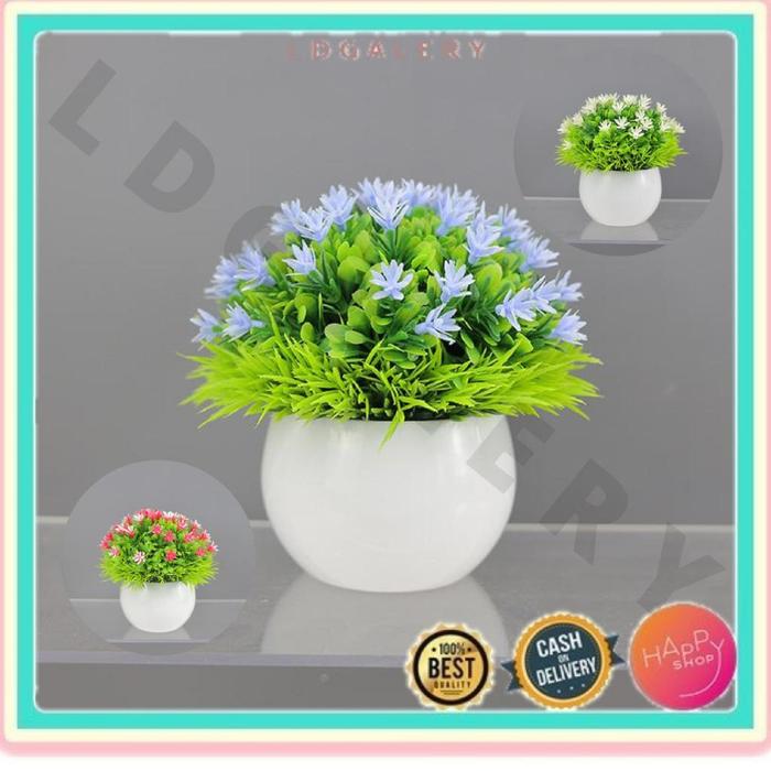 Jual LDG POT67 Tanaman hias Bonsai bulat Grass ball Artificial Pot ...