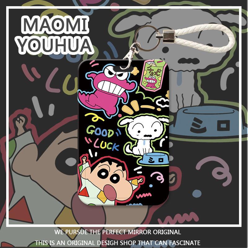 Student Campus Card Holder Crayon Shin chan Card Cover Work ID - TikTok ...