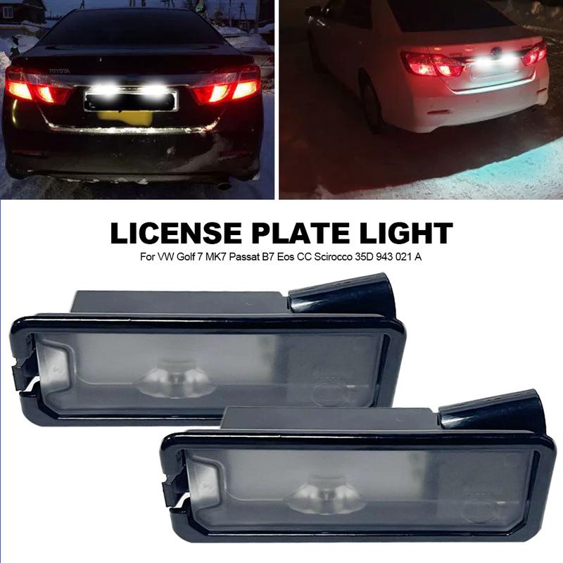 1/2Pcs Car LED License Plate Light For Beetle For VW Golf 7 MK7 ...