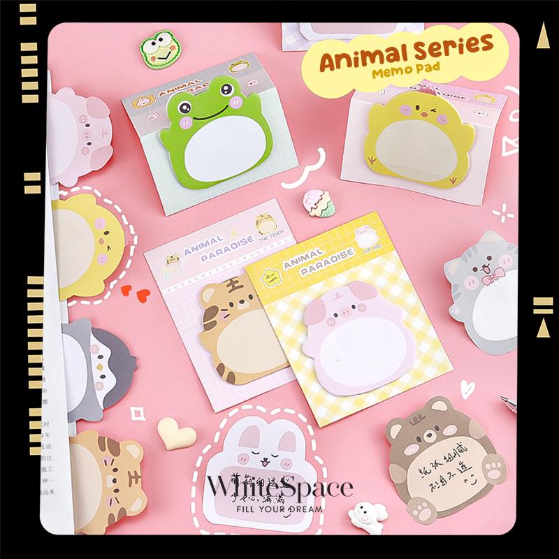Whitespace Nota Pelekat Comel Haiwan Cute Animal Memo Pad Standable ...