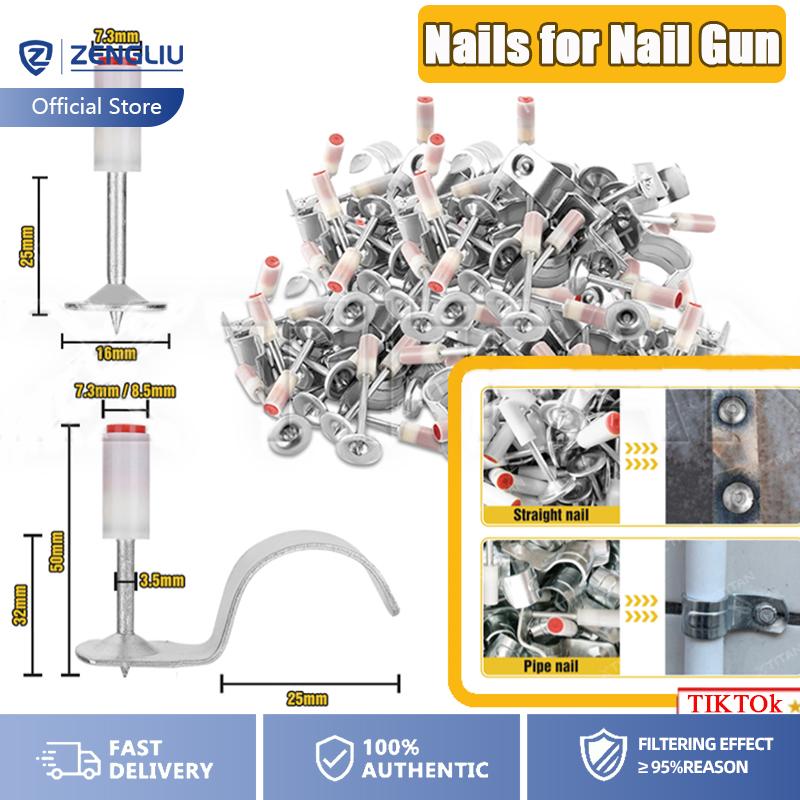 Zengliu 200pcs Round Steel Nails/Pipe Nails/Hook Nails Manua - TikTok ...