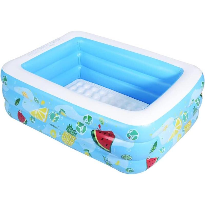 Kiddie Pool, 60"41"18" Inflatable Pool with Inflatable Soft Floor, Cool ...