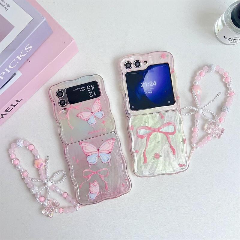 Cute Butterfly Bow Pattern Mobile Phone Case for Samsung Galaxy Z Flip ...