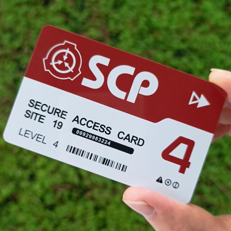 Scp Foundation ID Card, 1 Count Level 4 Scp Key Card, Scp Security ...