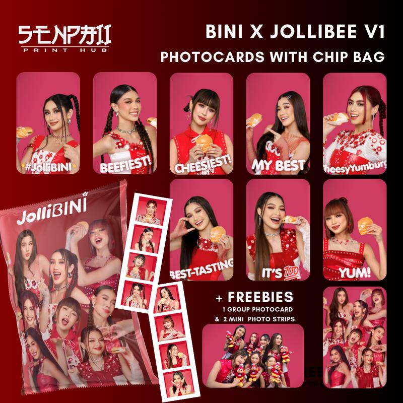 BINI X JOLLIBEE: JOLLIBINI PHOTOCARDS with CHIP BAG - TikTok Shop ...