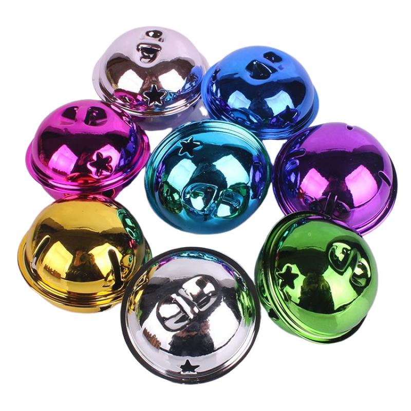 10PCS 30MM Assorted Colors Jingle Bells Metal Round Bells Craft ...