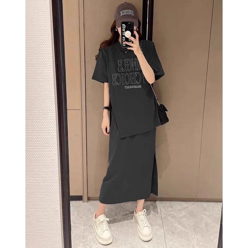 【40-150KG】Women's Summer A-line Oversized Thin Two-piece Set - TikTok ...