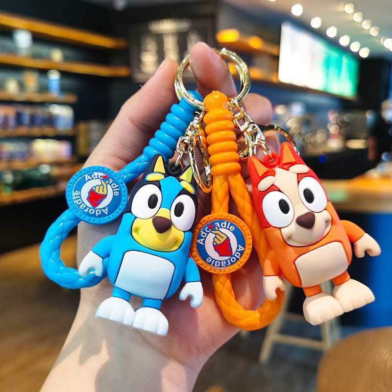 Family Bluey Doll Keychain Car Key Chain Cartoon Exquisite Pendant ...