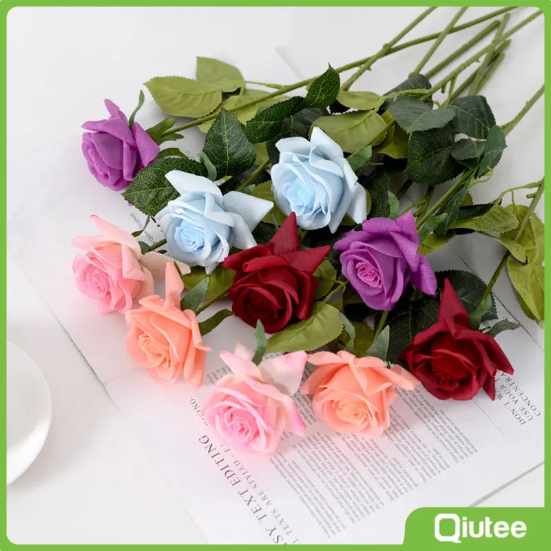 High Quality Velvet Rose&Cloth Rose Fake Rose Fake Flowers Artificial ...
