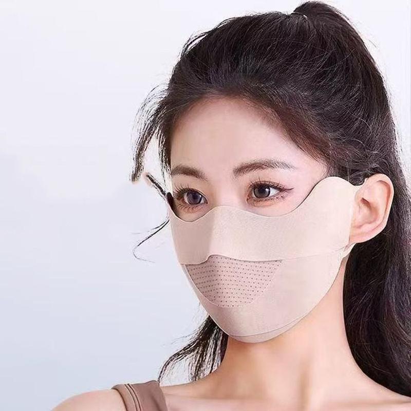 Adjustable Sun Protection UV Face Mask Solid Color Breathabl - TikTok ...