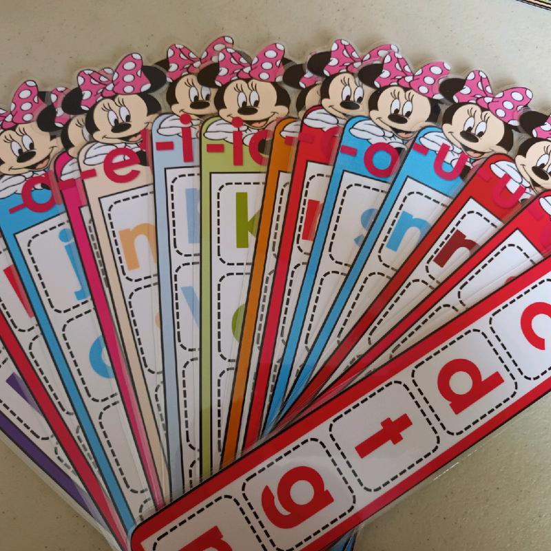 CVC Word Strips laminated with different character design - TikTok Shop ...