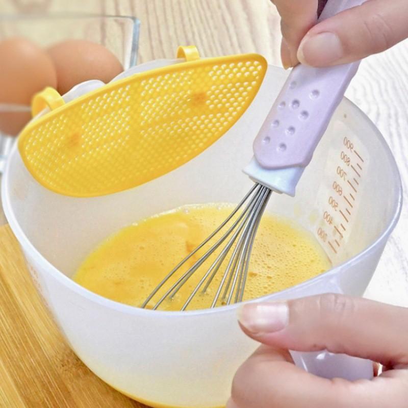 Filter Measuring Cup with Scale Egg Liquid Filter Mesh Bakin - TikTok ...