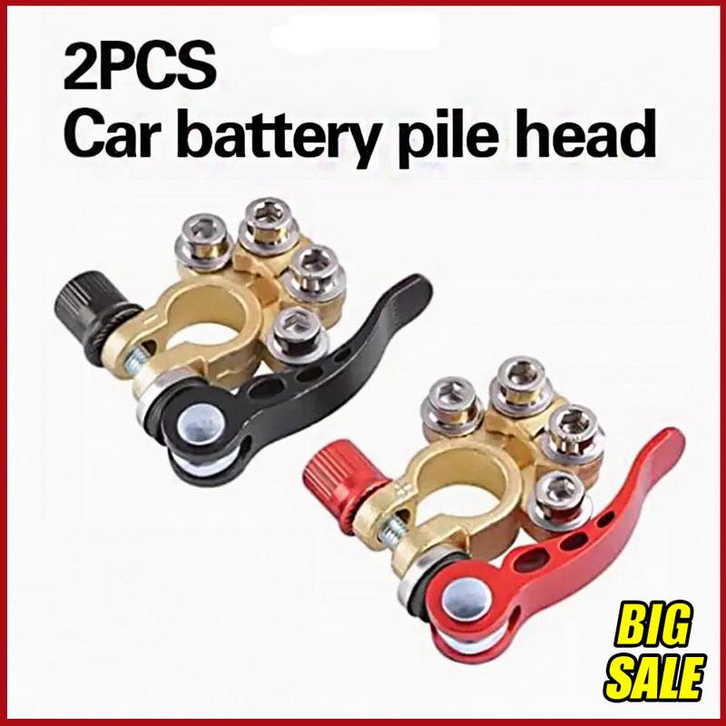 2pcs Car Battery Connected Battery Clamp Porous Wiring Clamp - TikTok ...