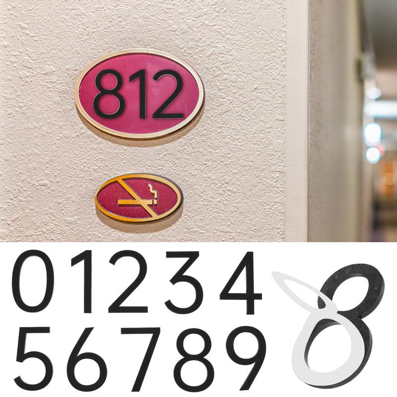 10Pcs House Numbers 0 to 9 Self-Adhesive Address Numbers Acrylic ...