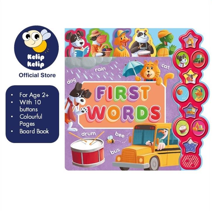 First Words Sound Book For Preschool Kids With Animals Farm Household ...