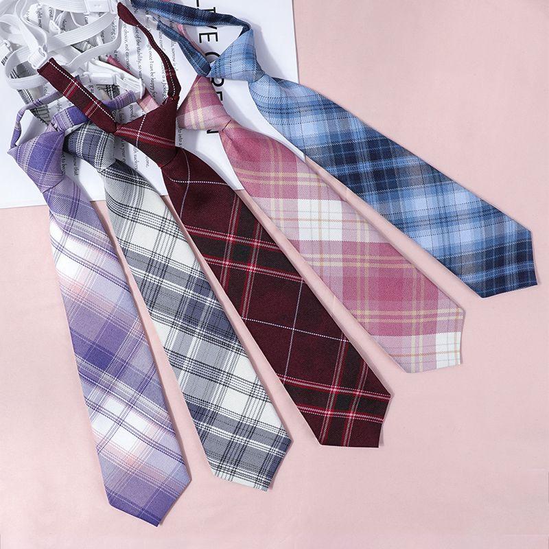 JK Small Necktie College Style Female Japanese Style Plaid Men - TikTok ...