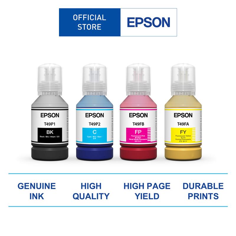 Epson T49 ink bottle for SureColor SC-F130 Printer (Black/Cyan/Magenta ...