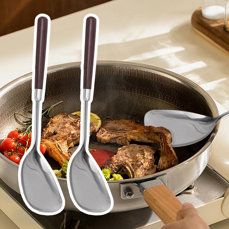 1/3Pcs Stainless Steel Cooking Shovel with Long Handle Soup Spoon ...