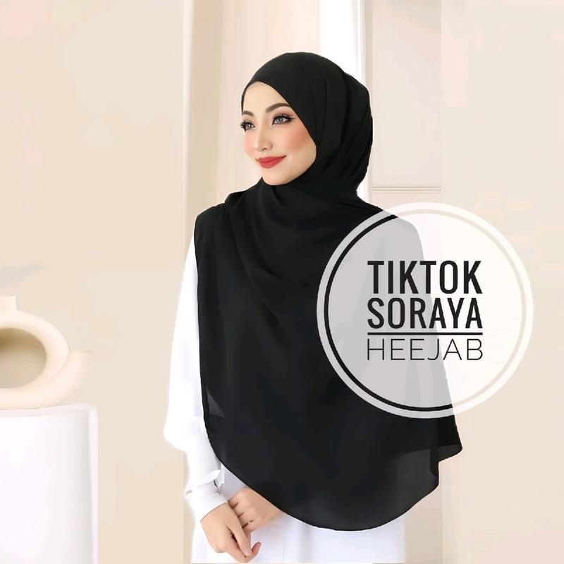 Shawl Chiffon Curve / Shawl Half Moon Black Edition / Shawl Keknis ...