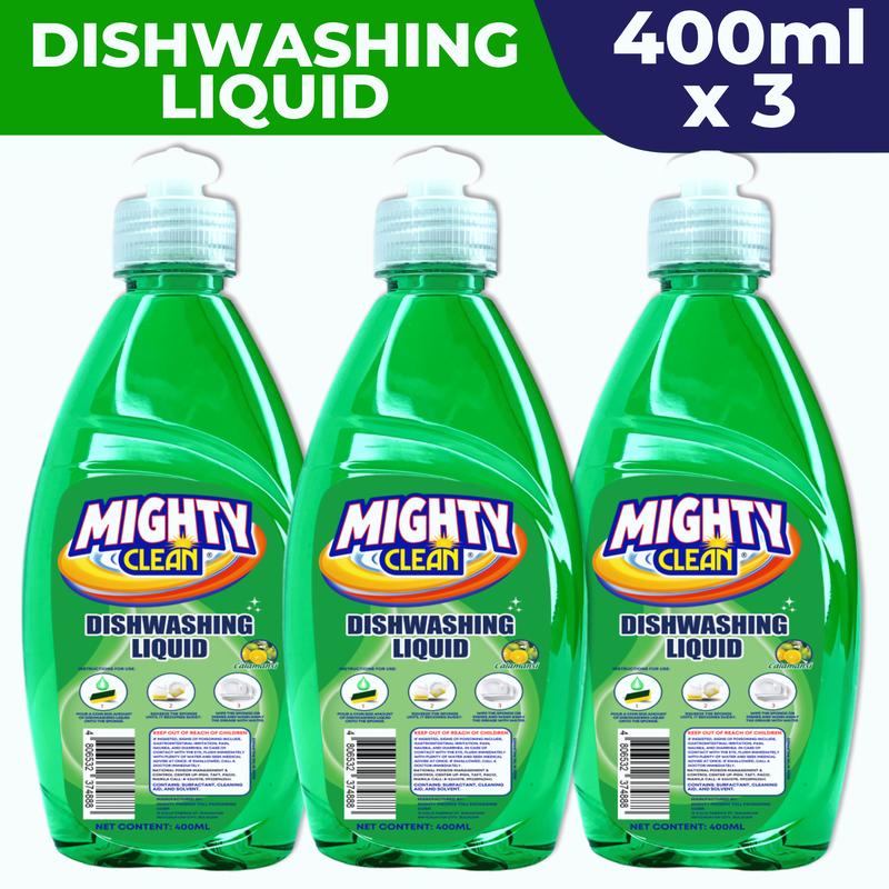 [3 PCS] Mighty Clean Dishwashing Liquid Kalamansi 400ml x 3 pcs ...