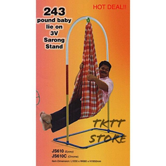 TKTT 3V Epoxy Baby Jumbo Sarong Cradle Rack Infant Cradle Stand ...