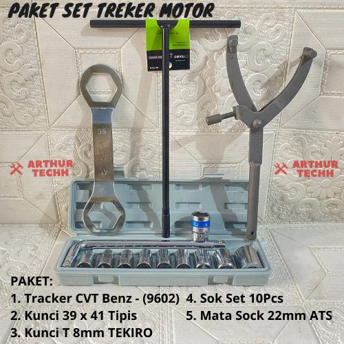 Paket Treker CVT Motor Matic Kunci 39 41 mm + Sok Set + Kunci T 8mm ...