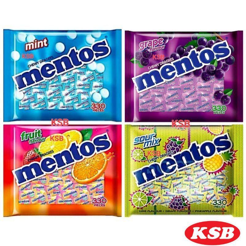 【330 pcs】 Mentos Chewy Dragees Mint / Fruit / Grape / Sour Mix/Menthol ...
