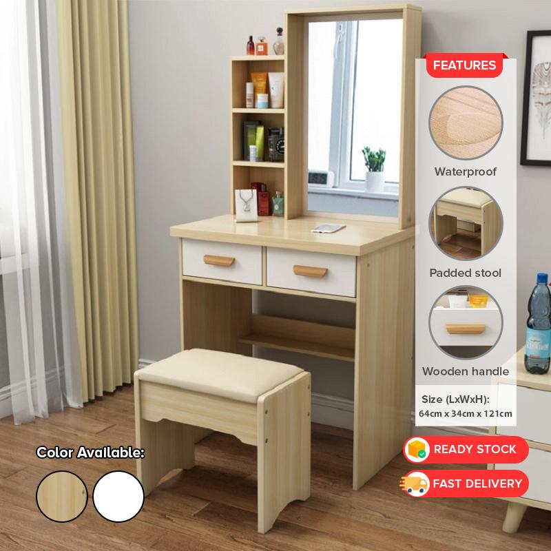 Omni Dressing Table Vanity Makeup Table Set With 360 degree Mirror And ...