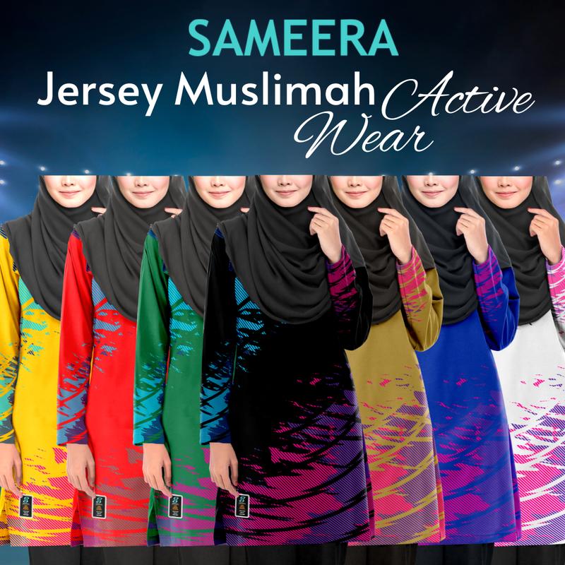 Jersey Active Wear Muslimah/Wanita Lengan Panjang Microfibre - TikTok ...