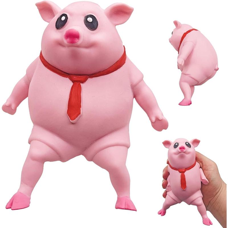 Rubber Pig,Novelty Cute Squishy Toy Pink Pig Gifts for Kids Adults ...