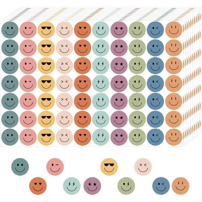 6000 Counts Boho Happy Smile Face Stickers for School Reward - TikTok Shop