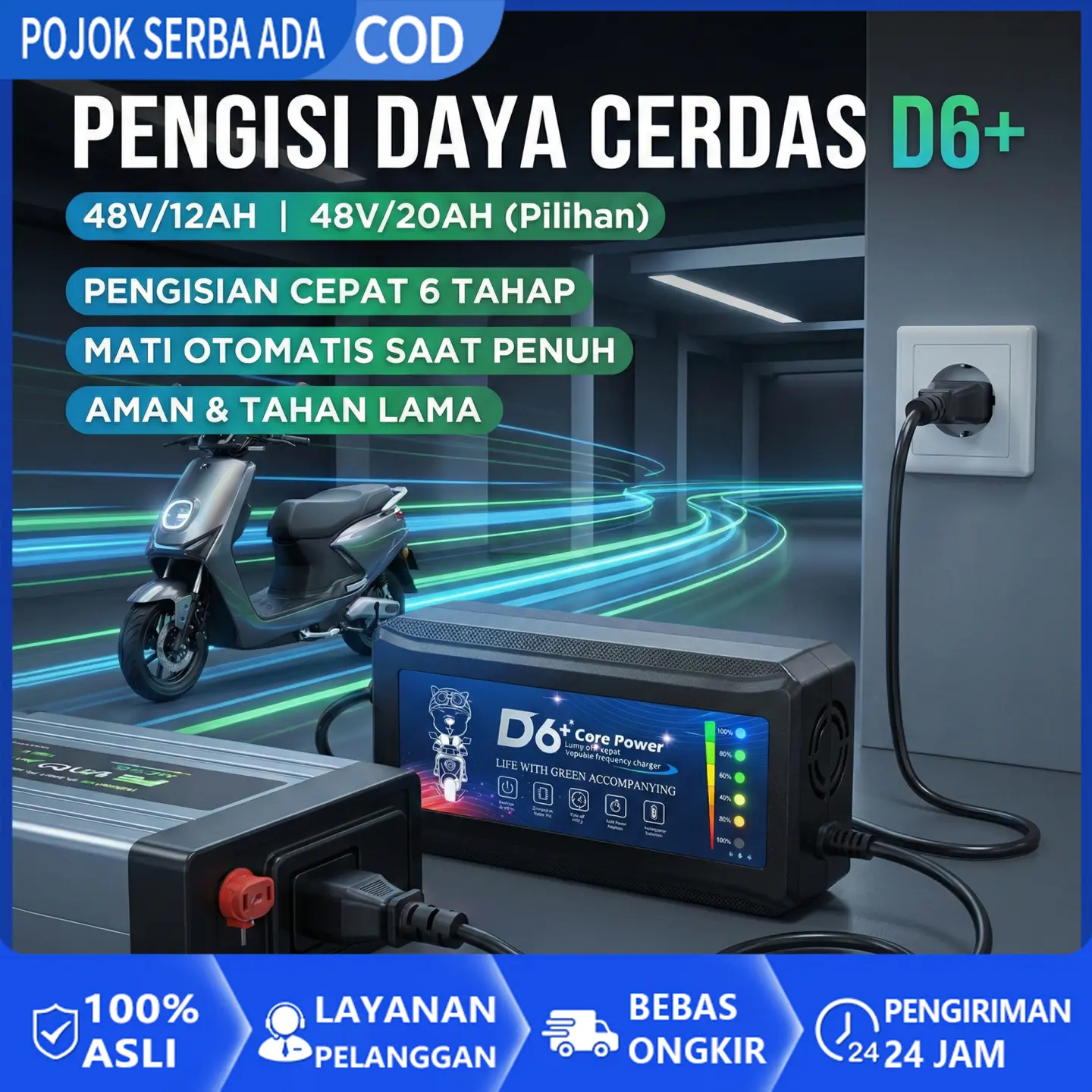 Lead-Acid Battery Charger Sepeda Listrik Exotic Uwinfly Goda Pacific ...