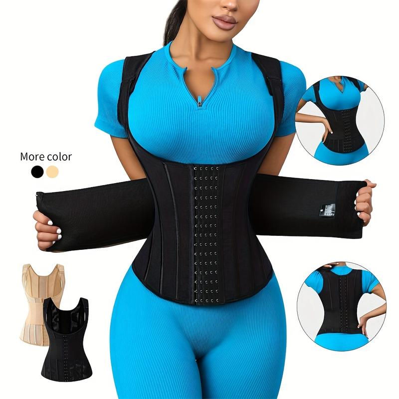 Polyamide Women's Waist Trainer Corset - Back Support with Dual Waist ...