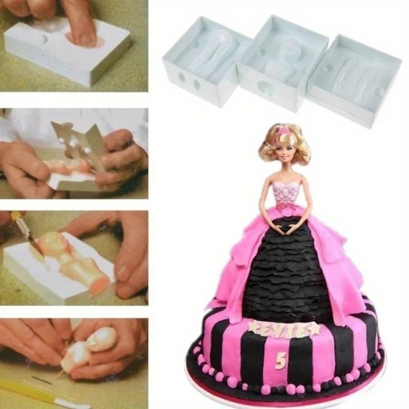 3Parts/Set Handmade Creative Molds 3D Human Shape Cake Mold Fondant ...