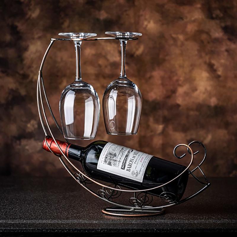 Creative Metal Wine Rack Hanging Wine Glass Holder Bar Stand - TikTok ...