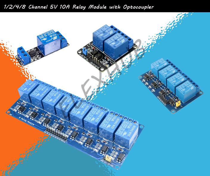1 2 4 8 Channel 5V 10A Relay Module with Optocoupler - TikTok Shop ...