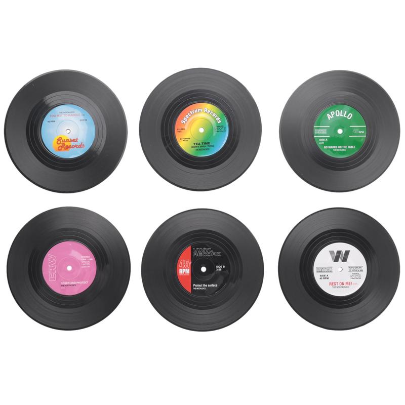 6pieces / Set Spinning Retro Vinyl Disc Drink Coasters - TikTok Shop ...