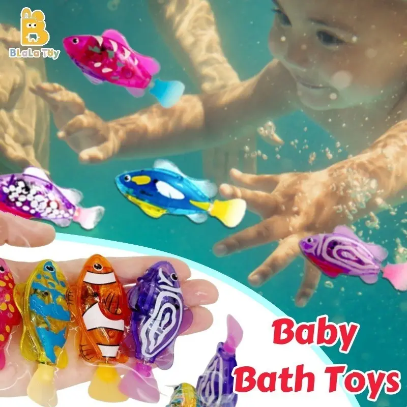 Swim Robo Fish Toy Kids Baby Bath Toy Baby Shower Toy Swimming Moving ...