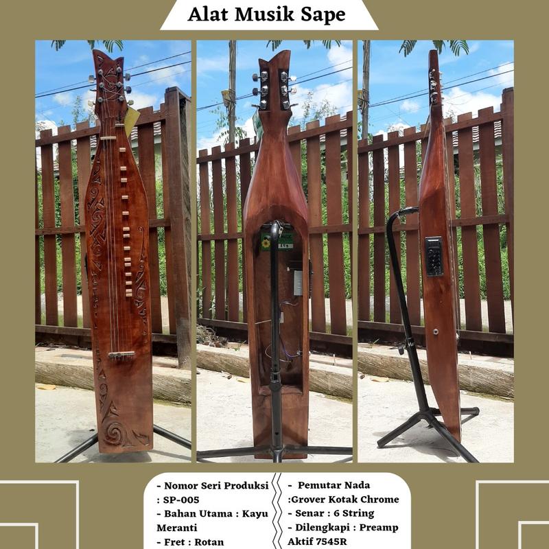 Alat Musik Sape Motif Ukir + Preamp - Shop | Tokopedia