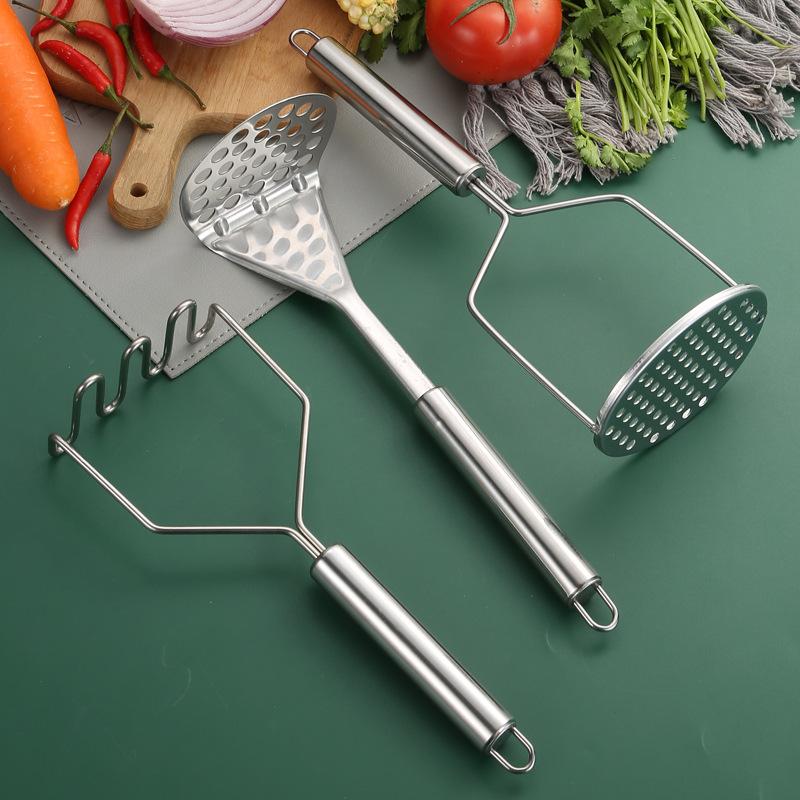 1PC Potatoes Crusher Stainless Steel Pressed Potato Masher Ricer ...